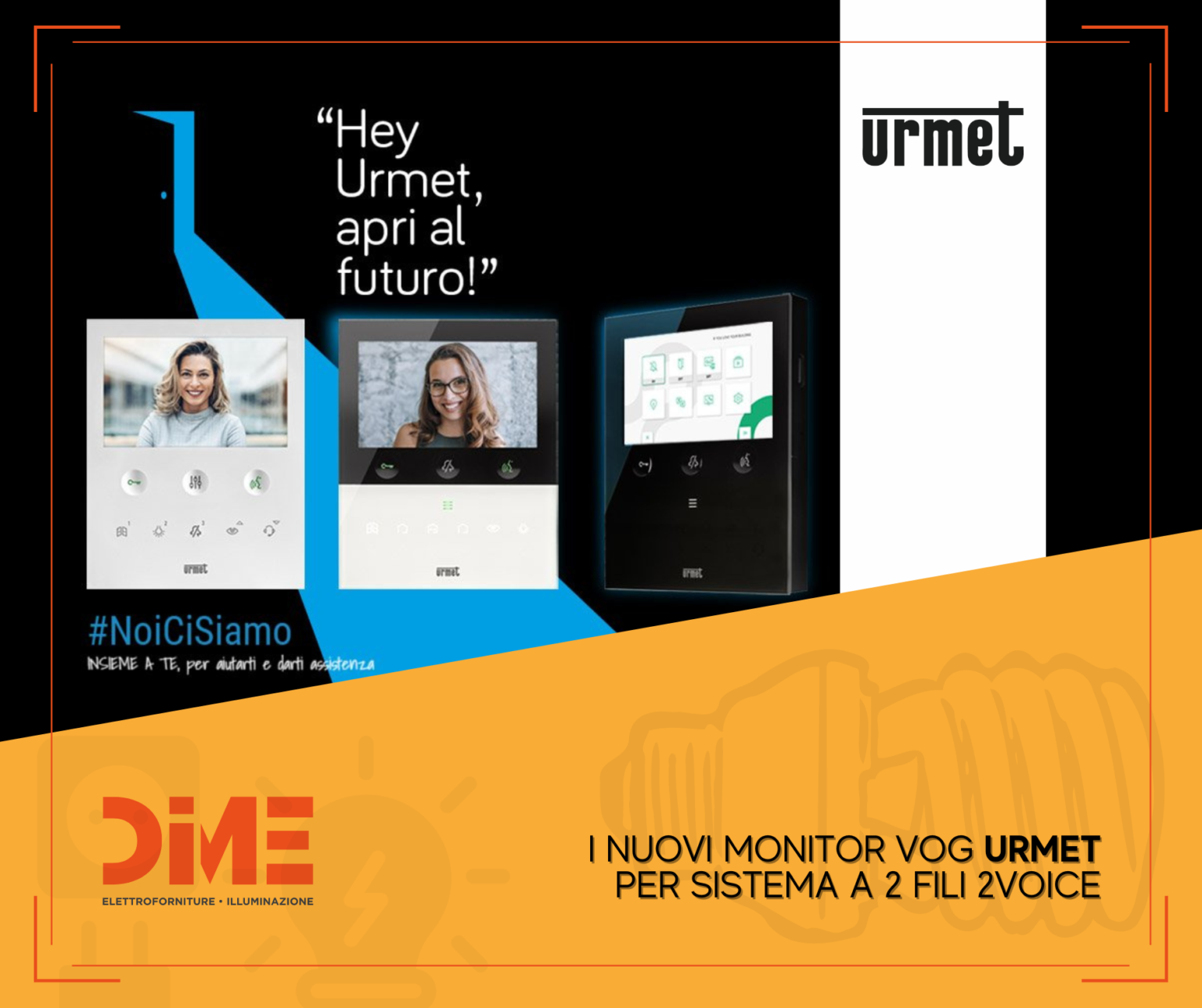 I nuovi monitor VOG Urmet per sistema a 2 fili 2VOICE - DIME