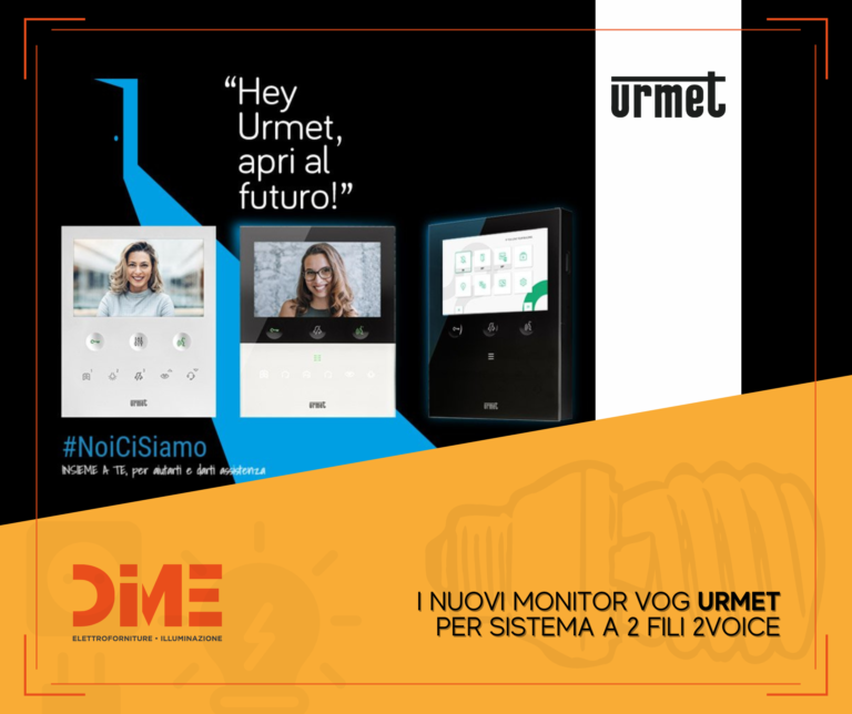 I nuovi monitor VOG Urmet per sistema a 2 fili 2VOICE - DIME